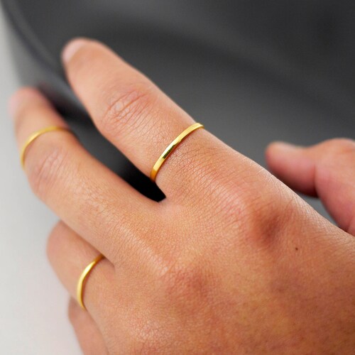 Mid Finger Ring Gold Knuckle Ring 4 Women Gold Midi Ring for | Etsy