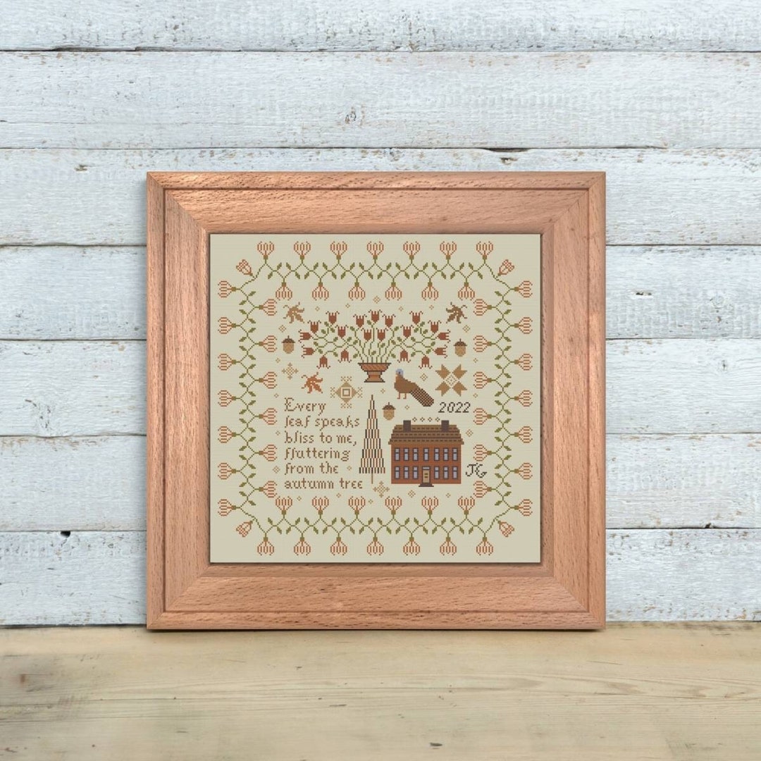 Autumn Bliss Sampler - Fall/autumn Cross Stitch Sampler - Downloadable ...