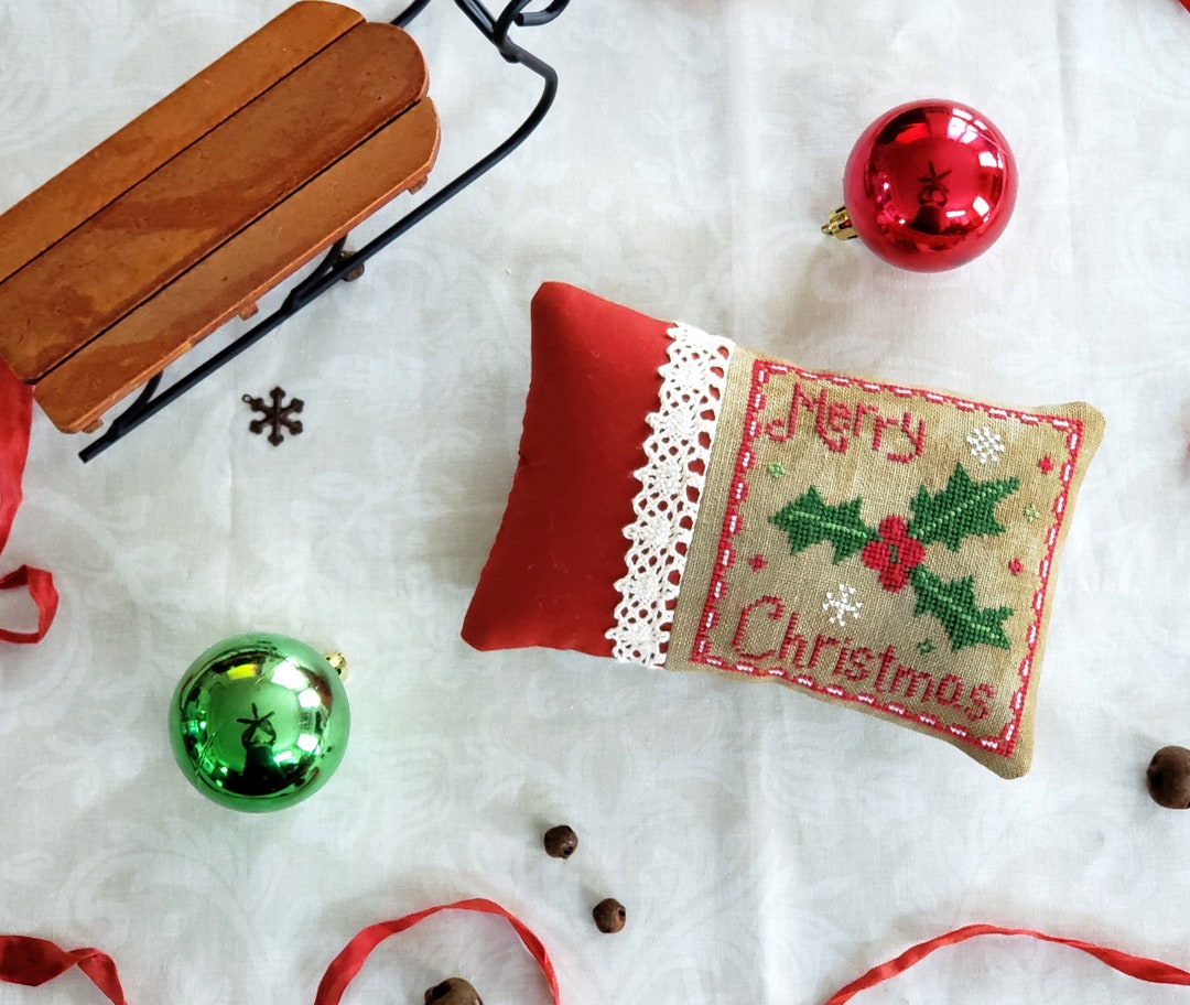 Merry Christmas Christmas Triplet Downloadable PDF Cross-stitch Pattern ...