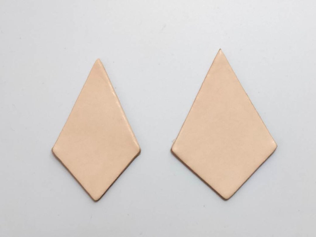 Diamond Shape, Blank Leather Diamond, 2 Sizes, Vegetable Tanned Leather ...