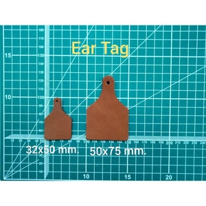 Ear Tag Shape, Leather Ear Tag With Hole, 2 Sizes, 20 Pieces, Leather ...