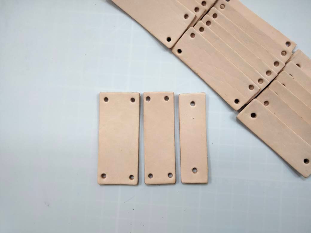 Leather Tags Rectangle Shape Leather Rectangle With Holes 3 - Etsy
