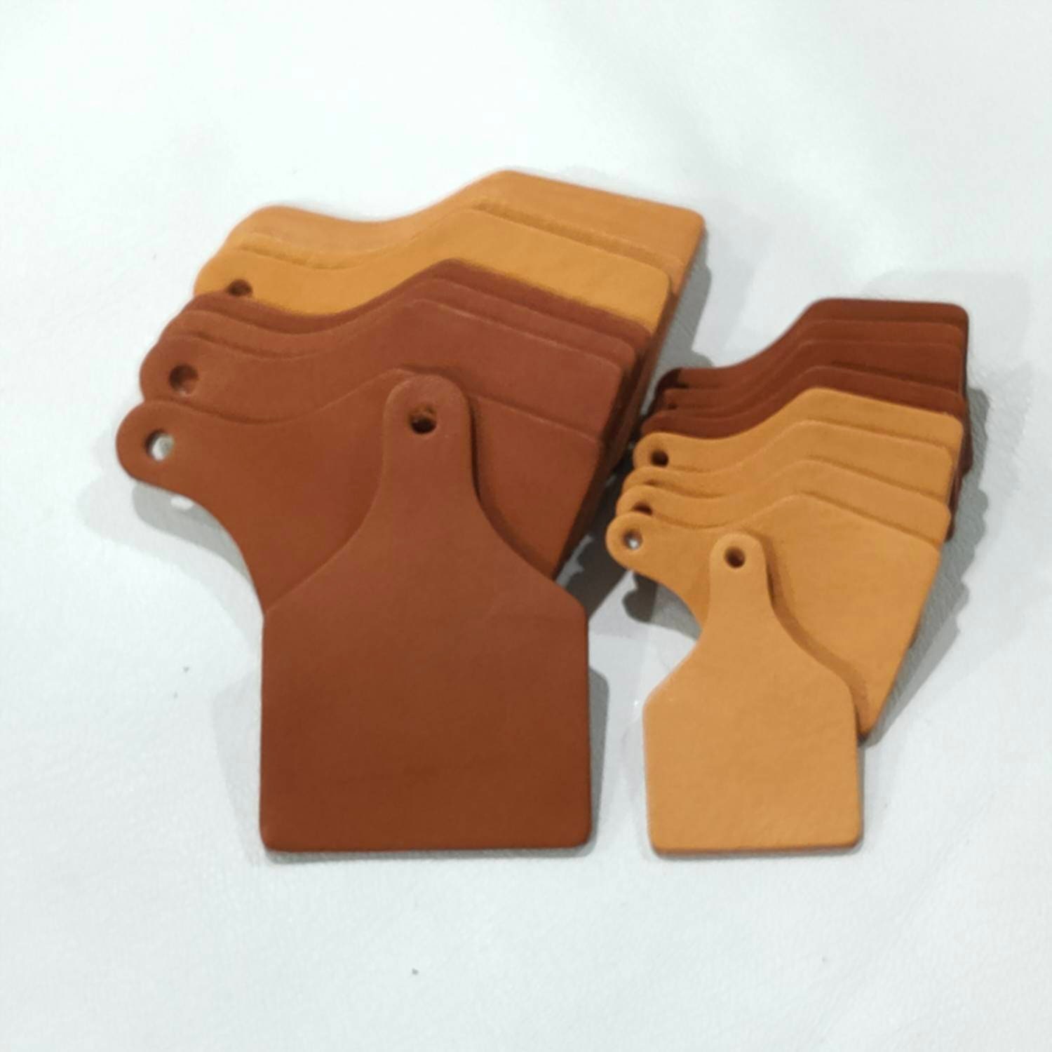Blank Leather Ear Tag, Ear Tag Shape, Leather Ear Tag With Hole, 2 ...