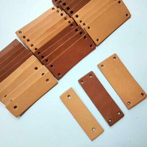 Leather Tags, Rectangle Shape, Leather Rectangle With Holes, 3 Sizes ...