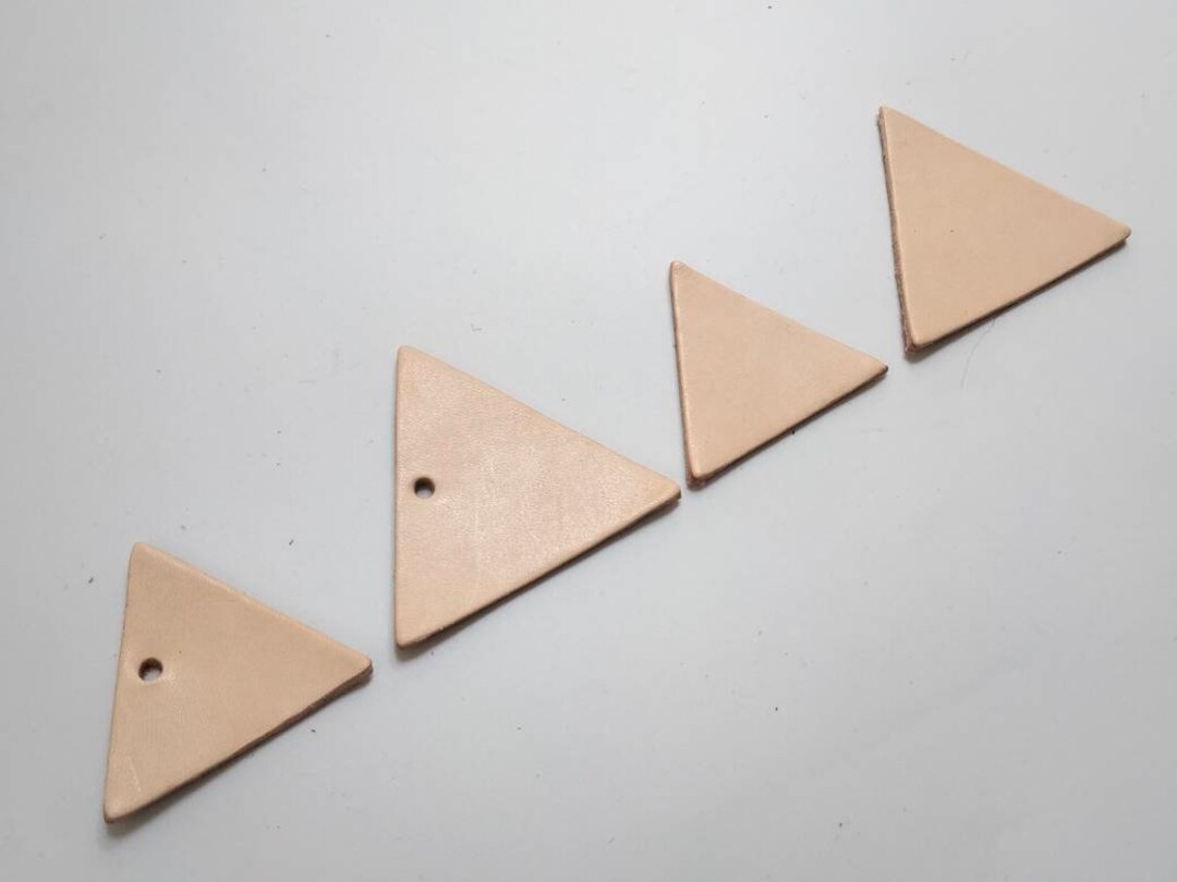 Triangle Shape, Leather Triangle, 2 Sizes 1 9/16 40mm. & 2 50mm., 20 ...