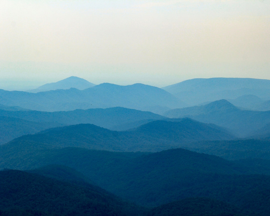 Blue Ridge Mountains Print, Fine Art Photography, Ridgeline Silhouette ...
