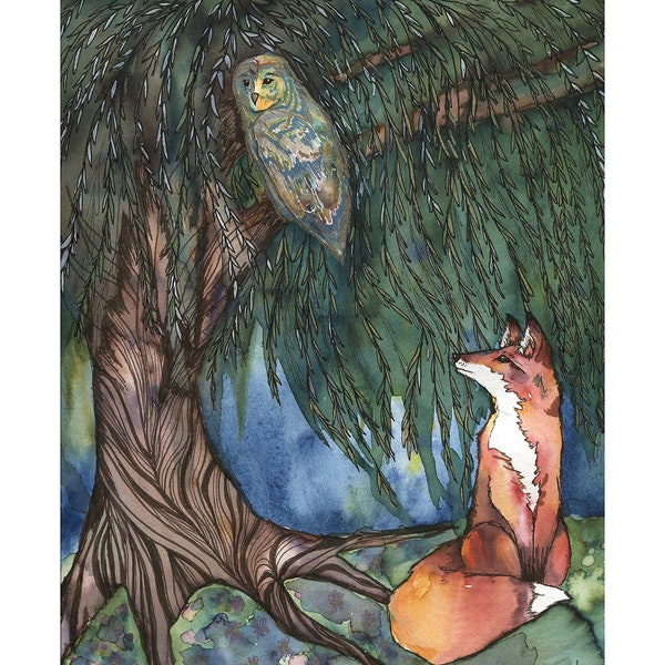 Fox and Owl - Etsy