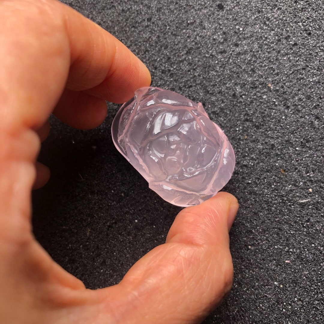 1pc Natural Rose Quartz Flower Charms,flower Pendants,nicely Carved ...