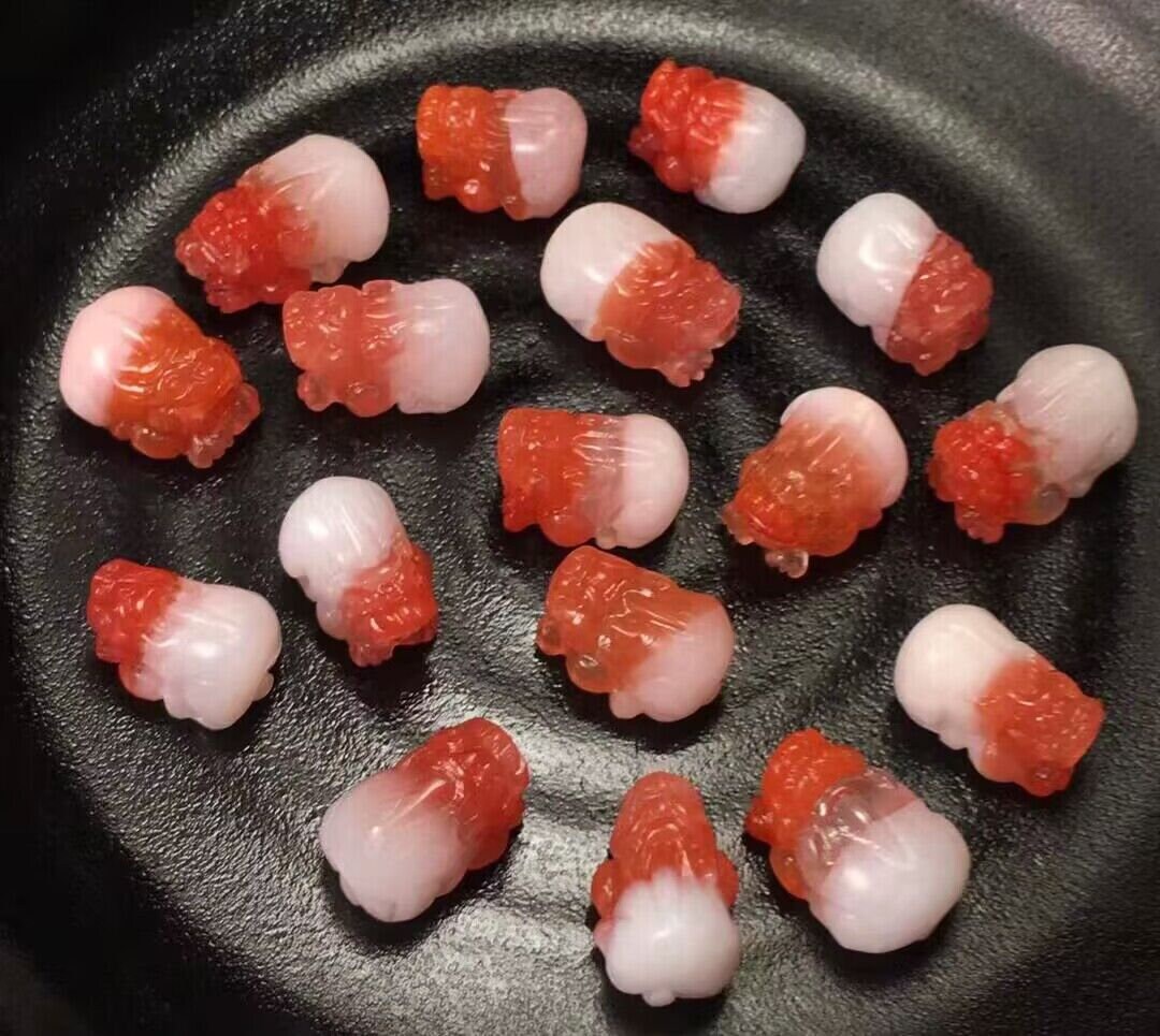 1pc Natural Untreated Nanhong Agate Pixiu Spacer,3d Carved Pixiu Charm ...