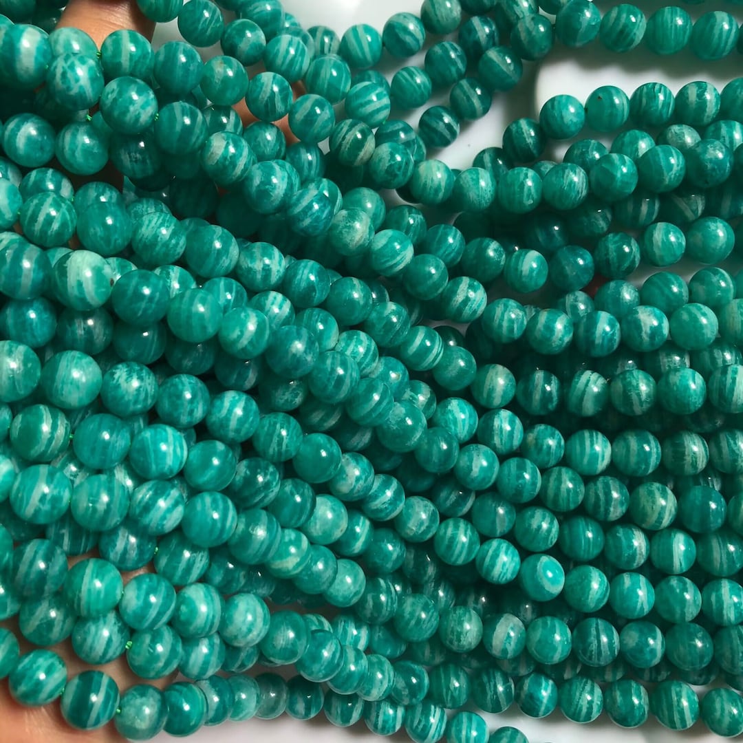 8mm Natural Untreatd Zebra-stripe Amazonite Beads,brinded Green ...