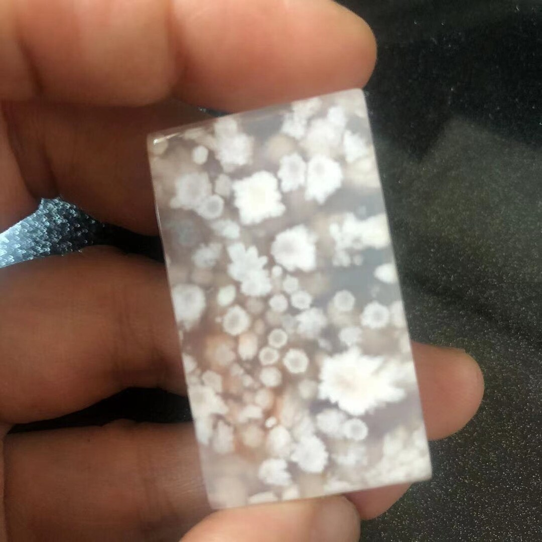 1pc Natural Untreated Rectangular Flower Agate Cabonchons,undrilled ...