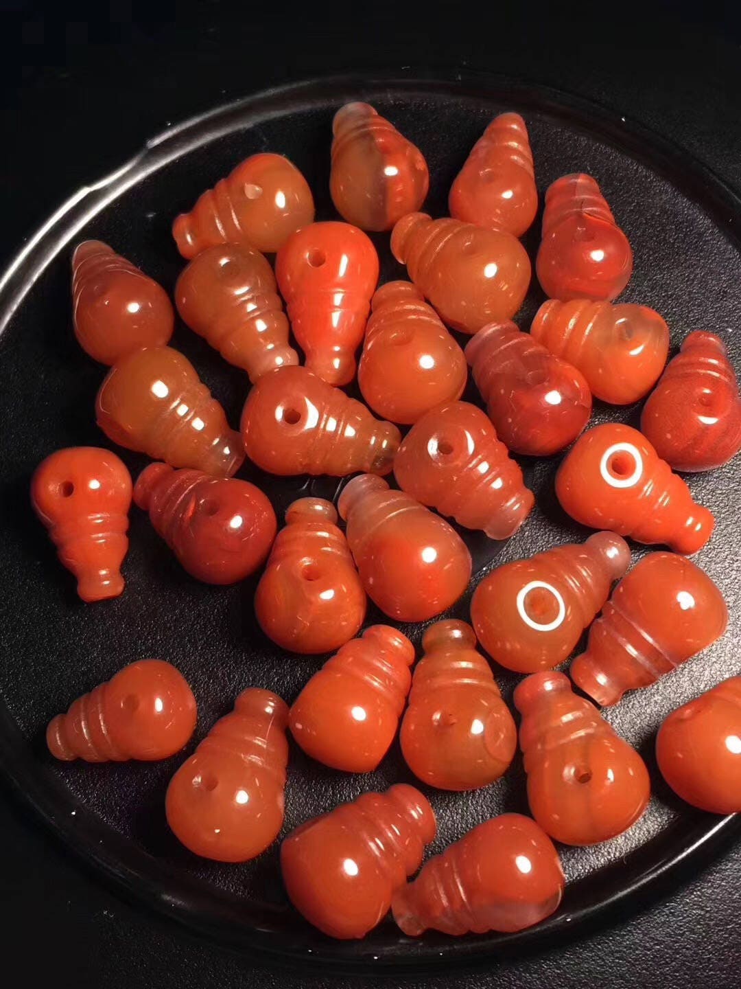 10sets Nanhong Agate Guru Beads,japa Mala,diy Jewelry Making,size 8 ...