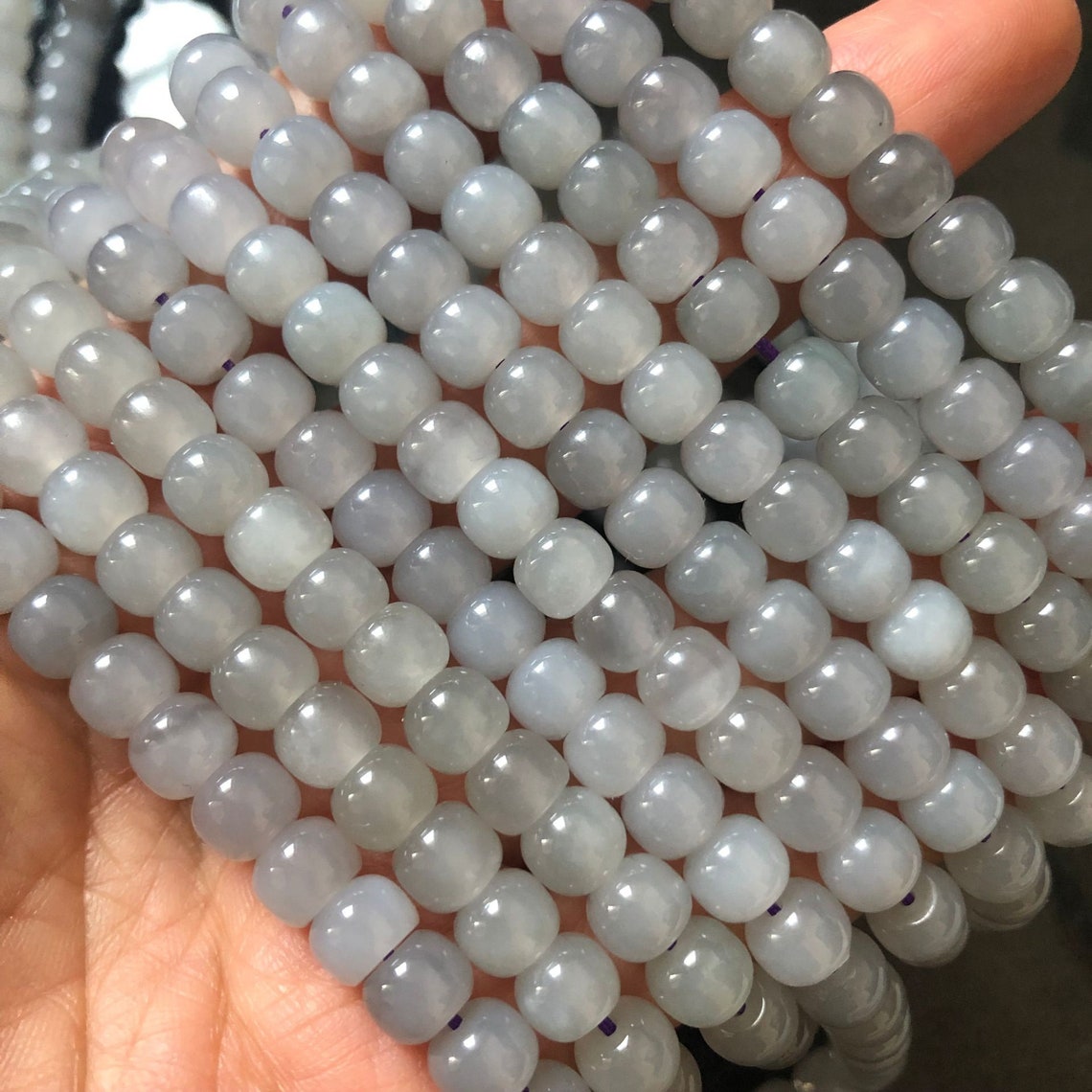 6x7mm Natural Untreated Smoky Purple Nephrite Beadsnephrite - Etsy