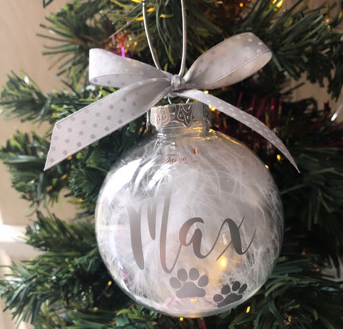 Dog Bauble Dog Bauble Personalised Personalised Paw Print - Etsy UK