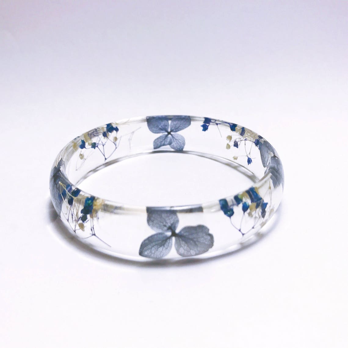 Pressed Flower Bangle Real Flower Bangle Resin Bangle - Etsy