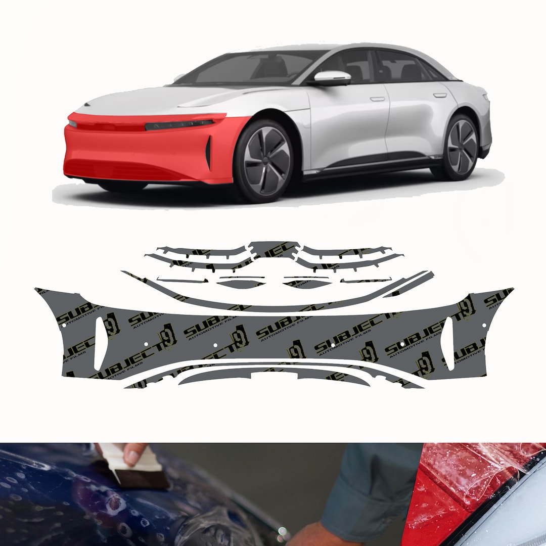 2022-2023 Lucid Air Pre-cut Front Bumper Paint Protection Clear Film ...