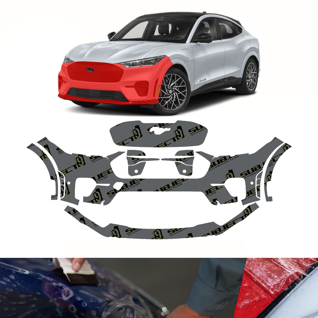 2021-23 Mustang Mach-e GT Pre-cut Front Bumper Paint Protection Clear ...