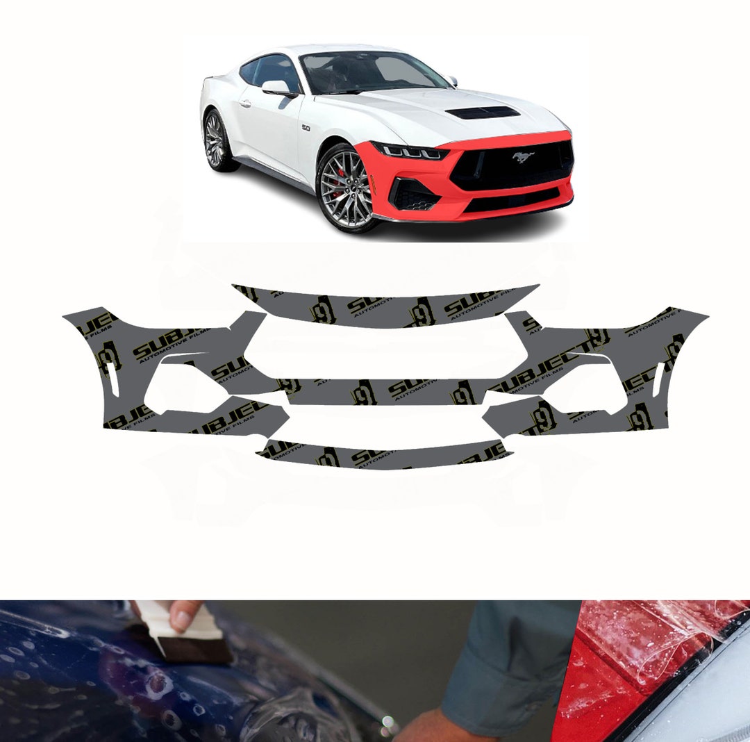 2024 Mustang GT Pre-cut Front Bumper Paint Protection Clear Film PPF ...