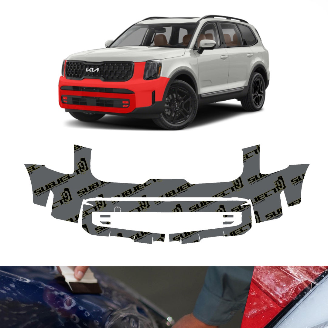 2023-2024 KIA Telluride X-line Pre-cut Front Bumper Paint Protection ...