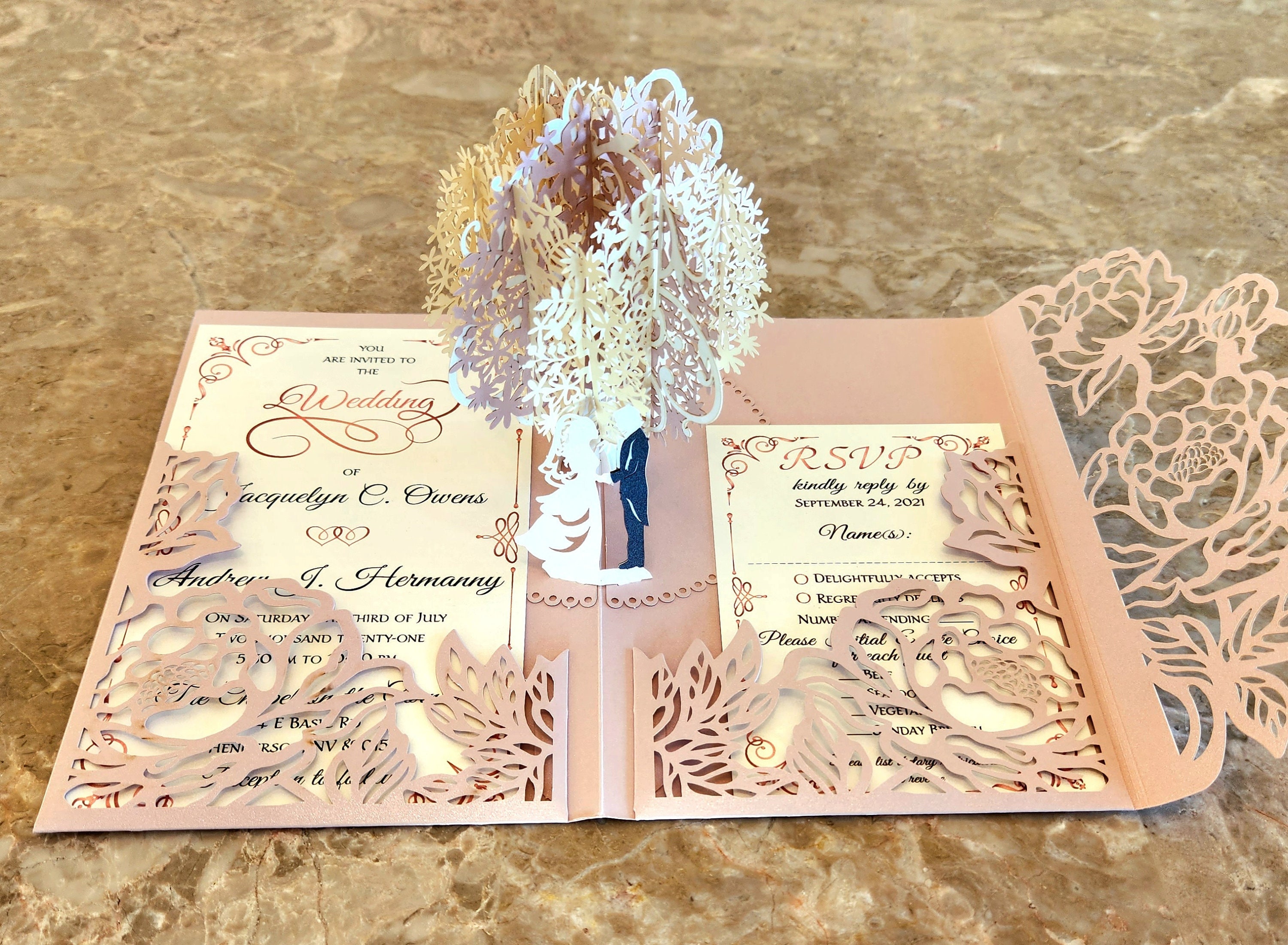 Invitaciones De Boda Emergentes Muestra Diseño De Flores Y Etsy México