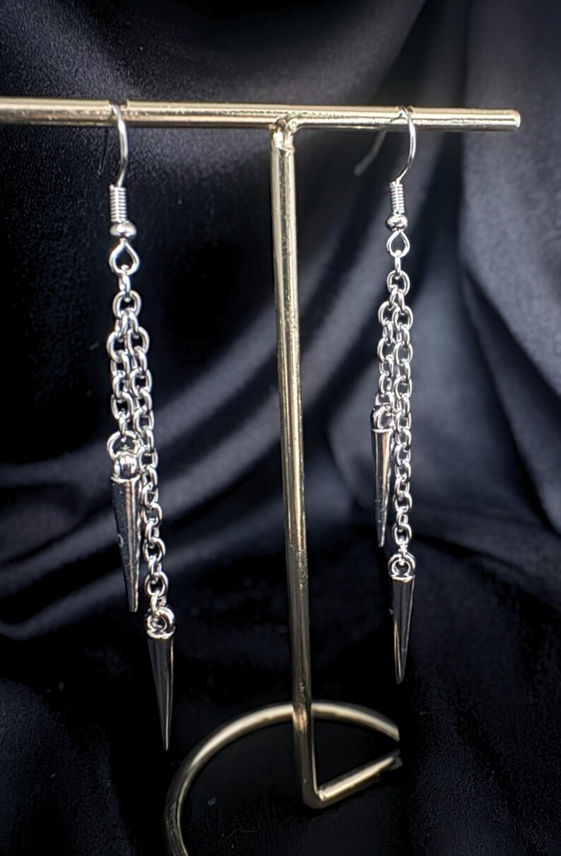 Spike Dangle Earrings - Etsy
