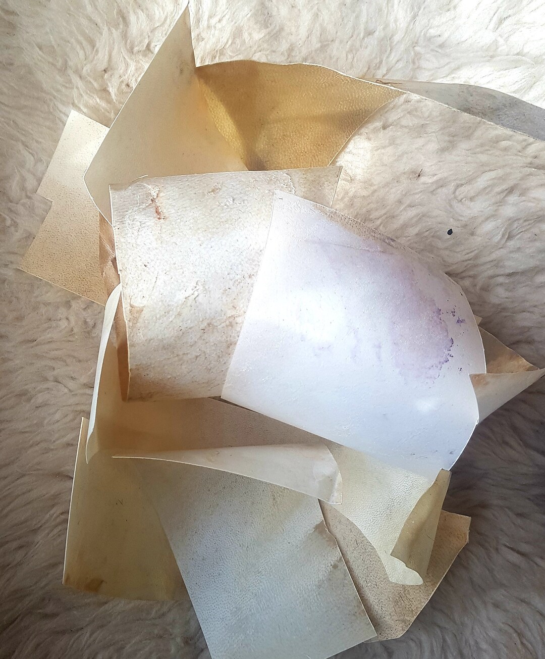 Goat Vellum Offcuts: Rawhide Parchment Scraps for Drum Repair & Crafts ...