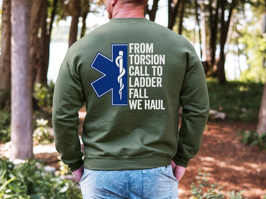 EMS EMT Paramedic Sweatshirt: First Responder Design on Back - Etsy