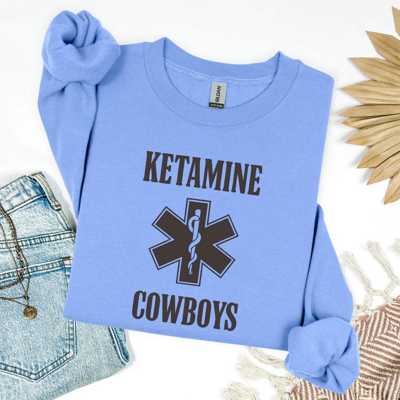 Ketamine Cowboys EMS, EMT, Paramedic Crewneck Sweatshirt | Medical ...