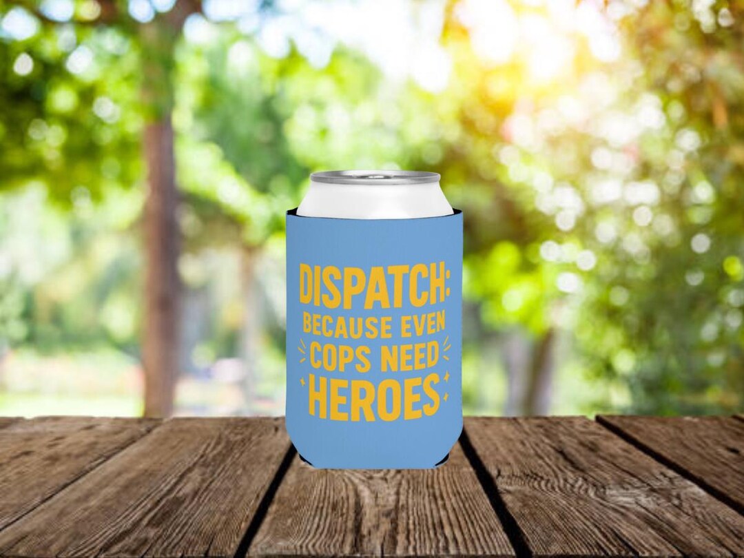 Dispatch Can Cooler: Thin Yellow Line Gift for First Responders - Etsy