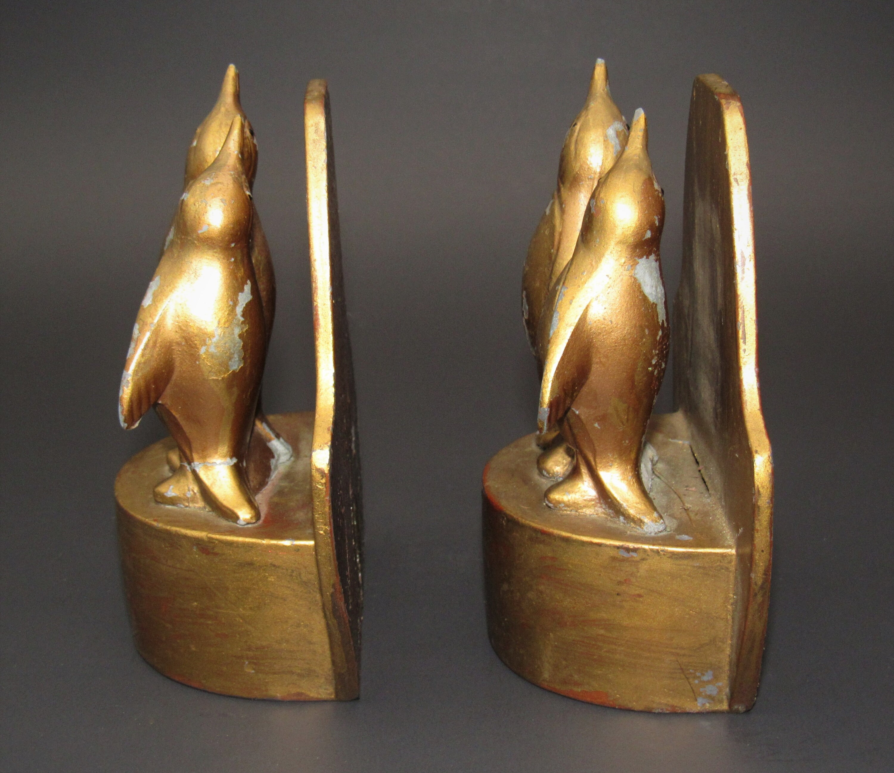 Rare Art Deco NUART CREATIONS Penguin Bookends Signed C.1920-30's ...