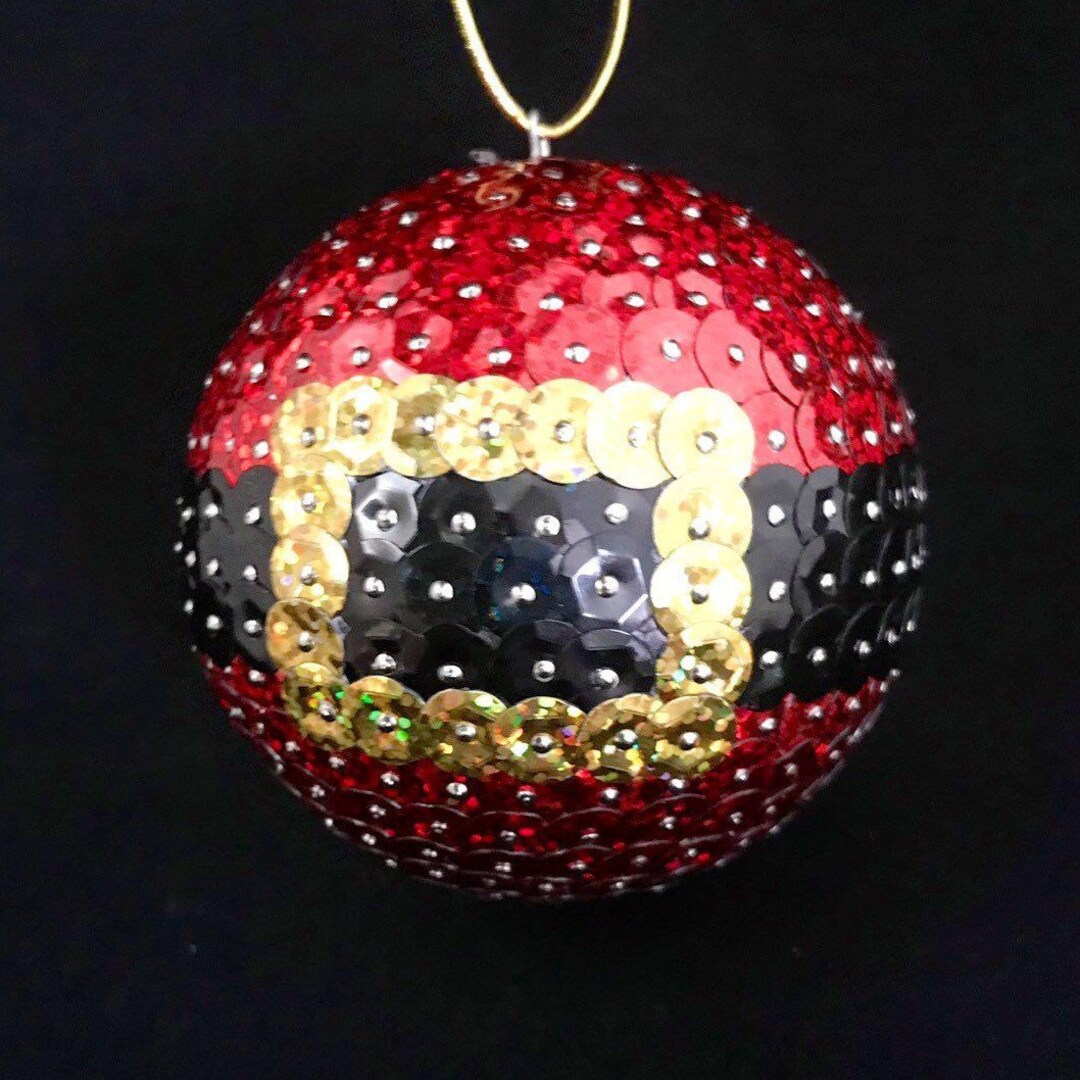 Sequin Santa Belt Christmas Ornament available in 3 - Etsy