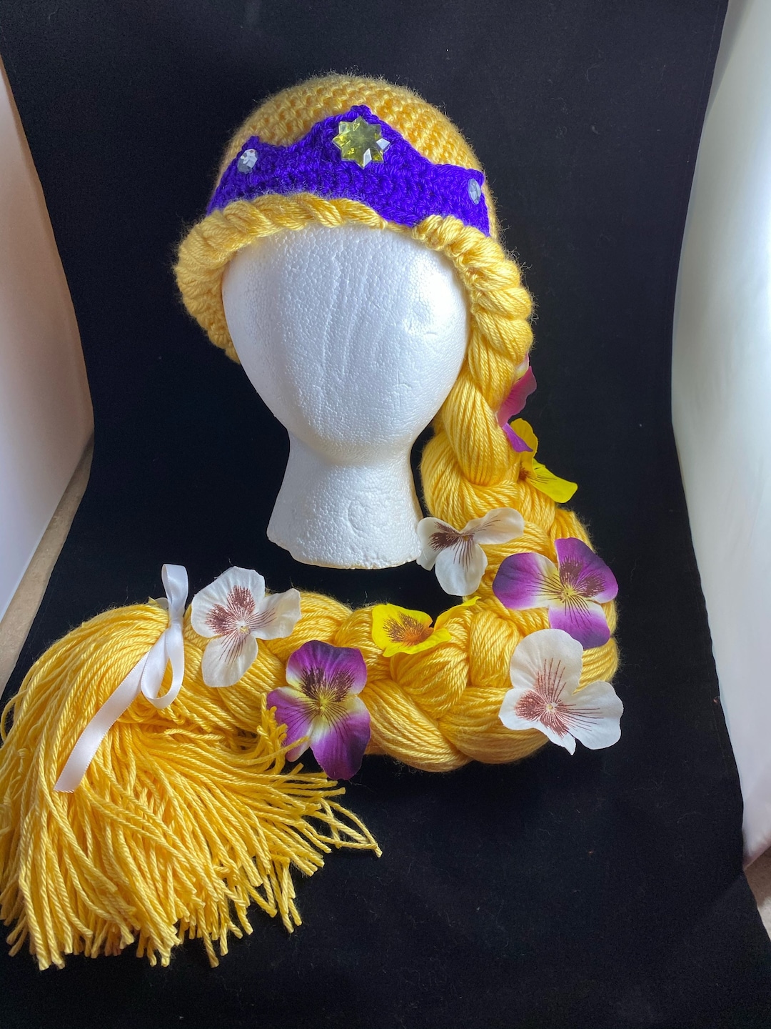 Rapunzel, Tangled, Flower Custom-made Yarn Wig (available in All Sizes ...