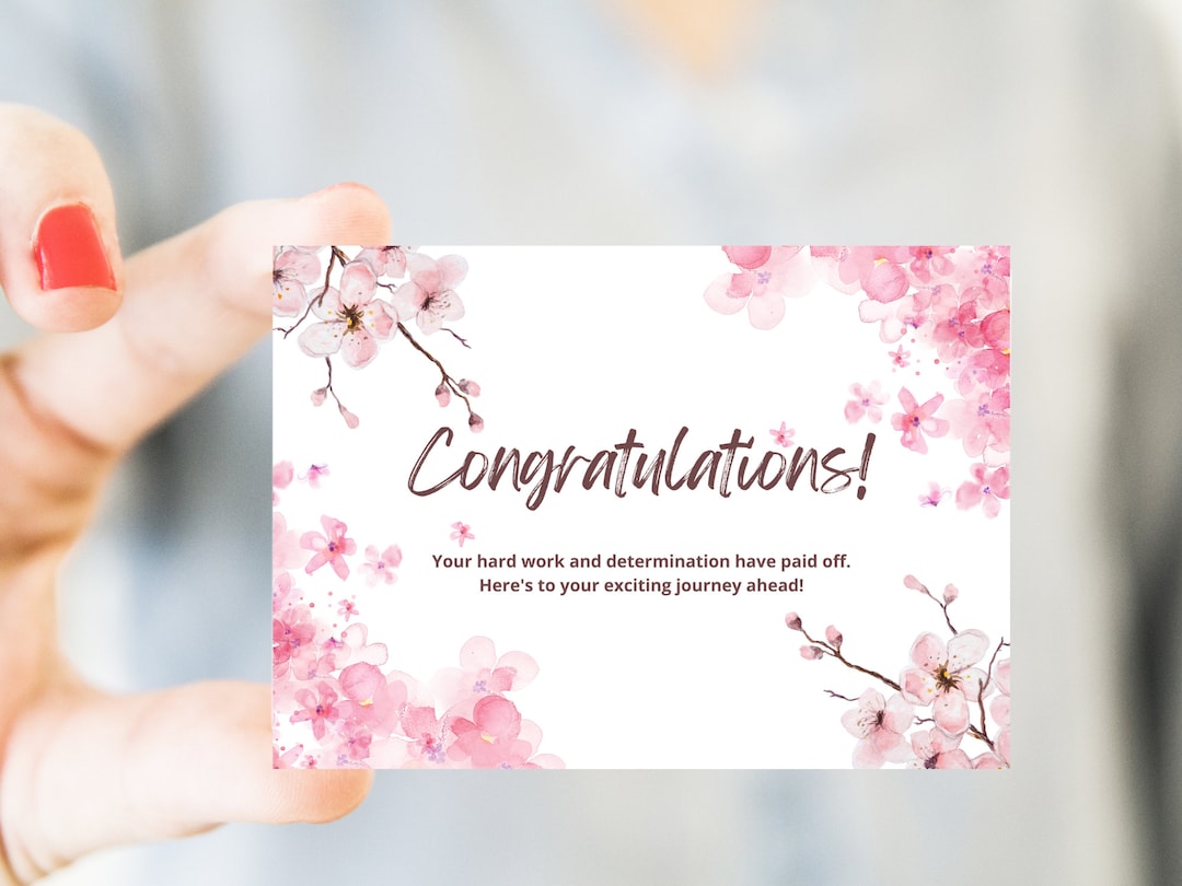 Printable Congratulation Card Instant Download Celebration Greeting ...
