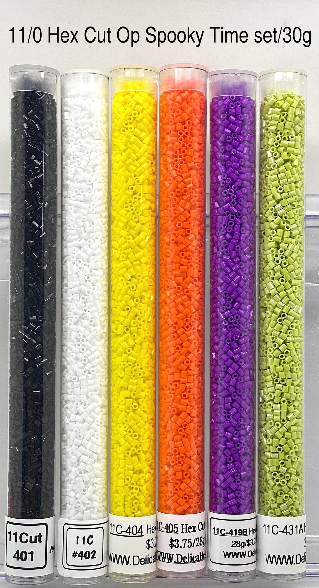 11/0 Hex Cut Opaque Spooky Time Seed Bead Set/28g Ea - Etsy