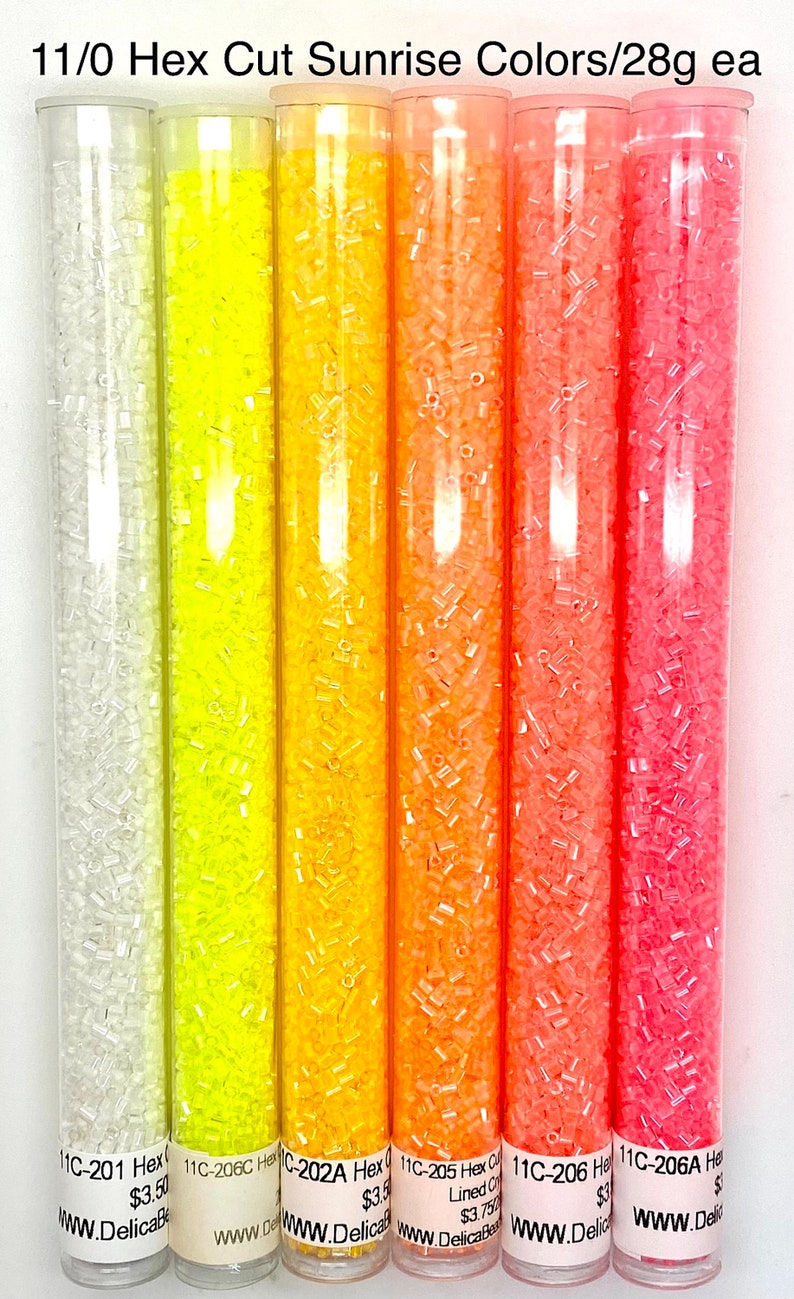 11/0 Hex Cut 6 Color Seed Bead Sets - Etsy