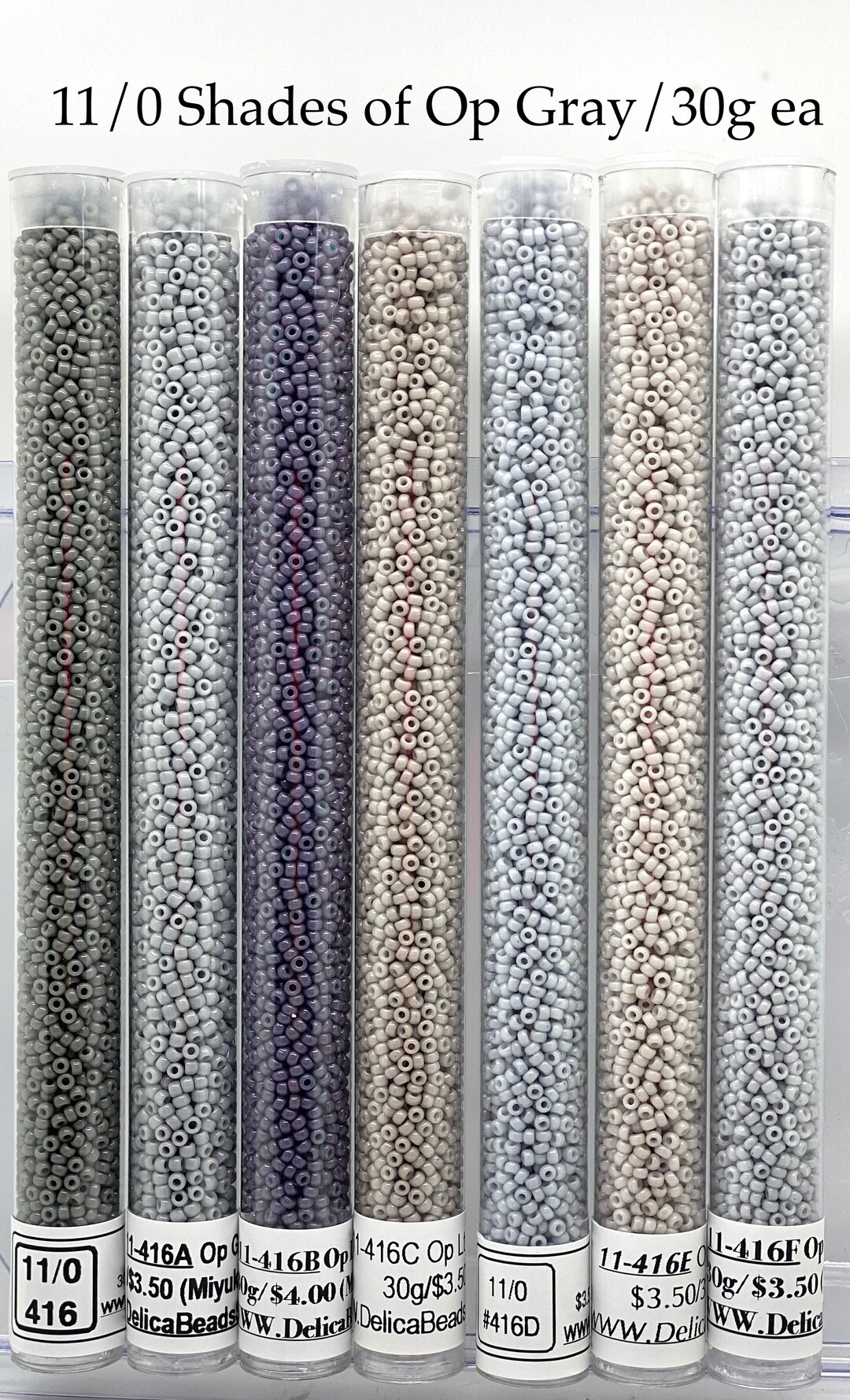 11/0 Shades of Op Gray Round Seed Bead Set/30g Ea - Etsy