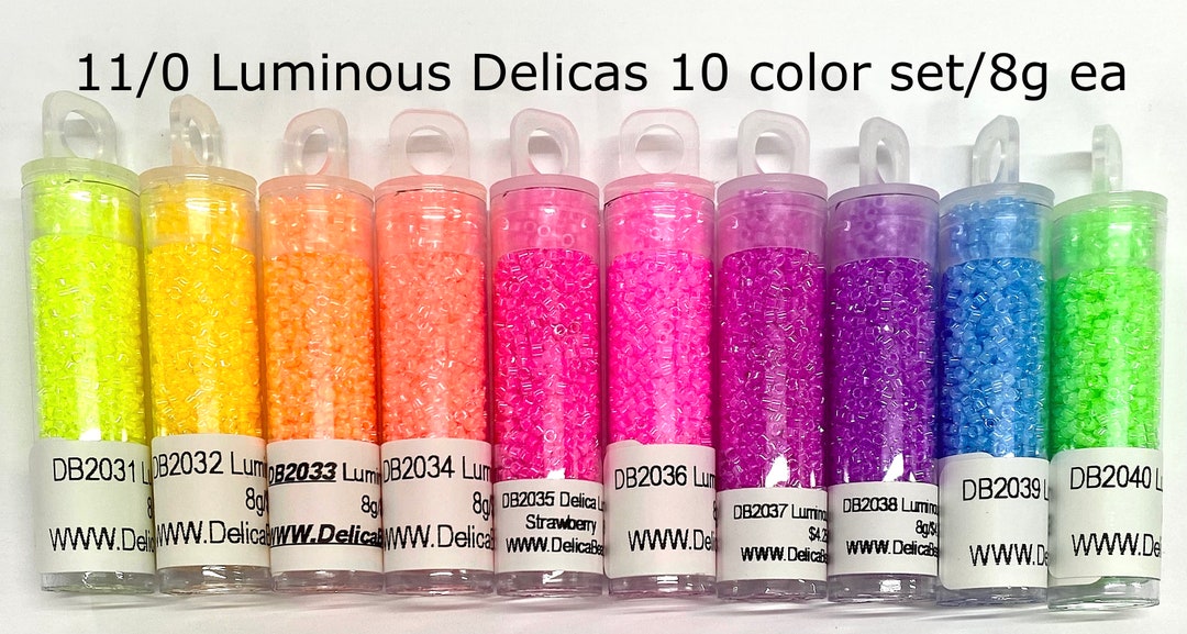 11/0 Miyuki Delica Luminous Beads Set 10 Colors/8g Ea - Etsy