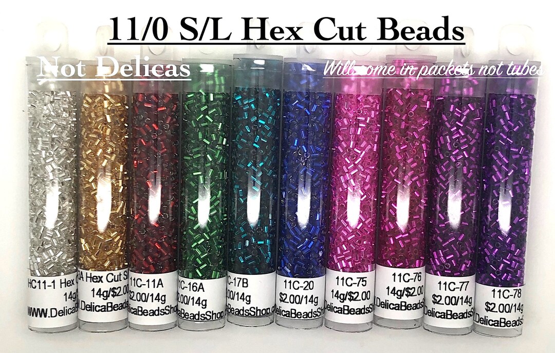 11/0 Hex Cut S/L Pink/purple/blues Bead Set - Etsy