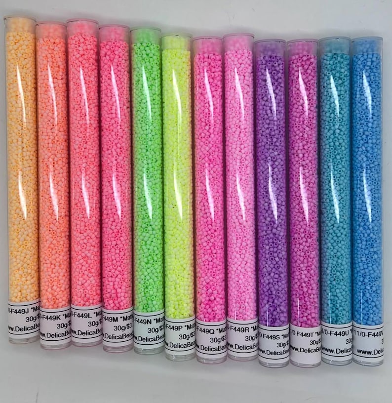 11/0 New Neon Matte Op Luster Set - Etsy