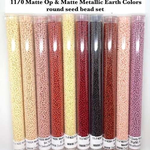 11/0 Opaque Purples Round Seed Beads Set 12 Colors - Etsy