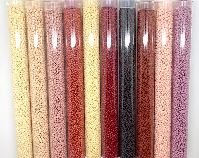 11/0 Opaque Luster Round Seed Bead Set 10 Colors - Etsy
