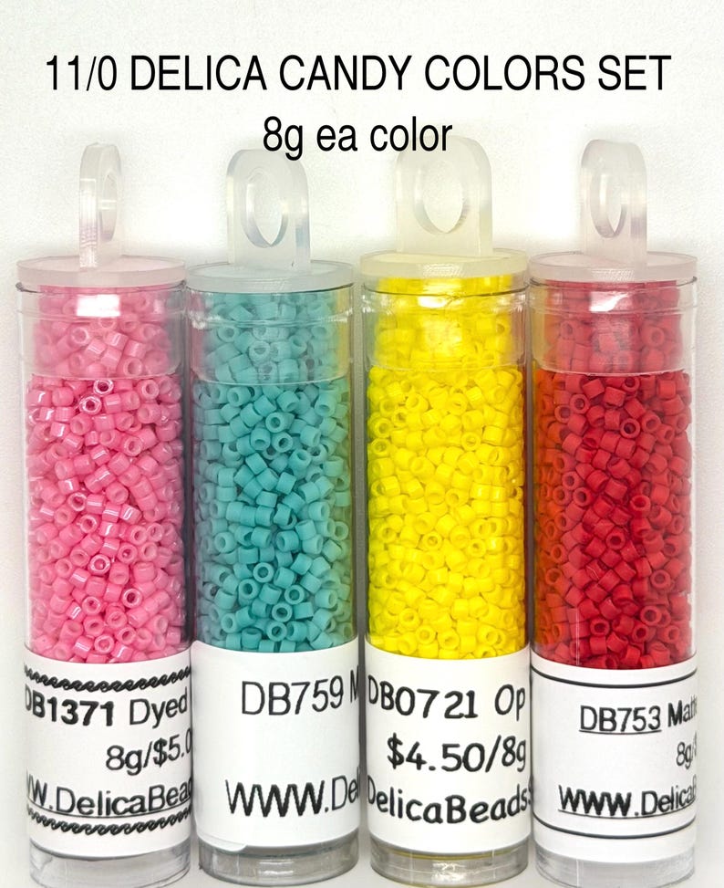 11/0 Delica Candy Colors Set/8g Ea Color - Etsy