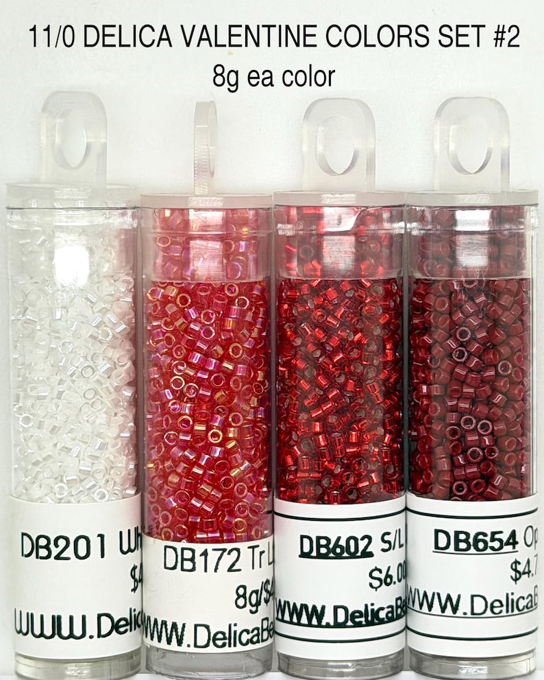 11/0 Delica Valentine Colors Set #2/8g Ea Color - Etsy