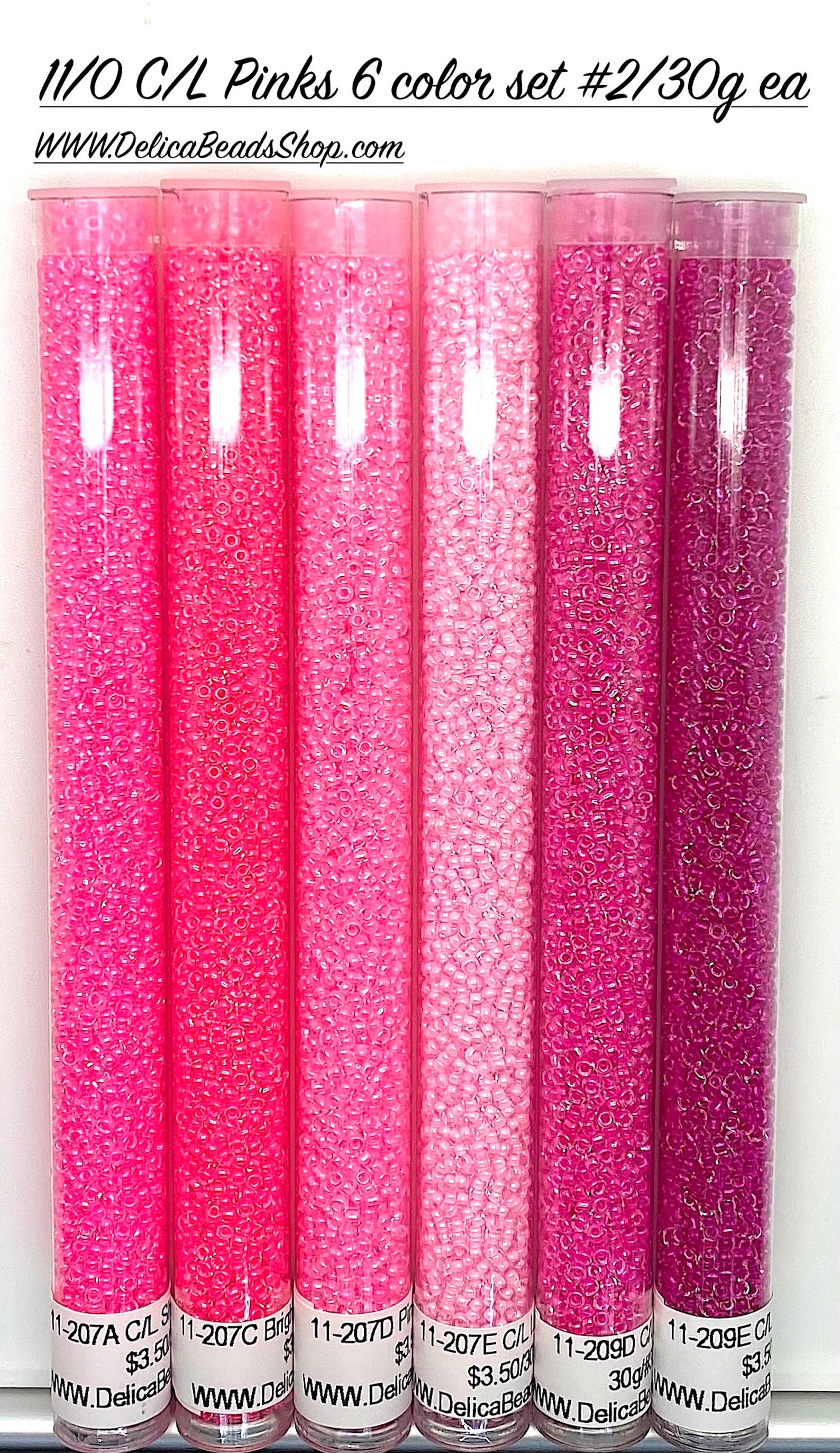 11/0 C/L 6 Color Round Seed Bead Set please Choose Color - Etsy