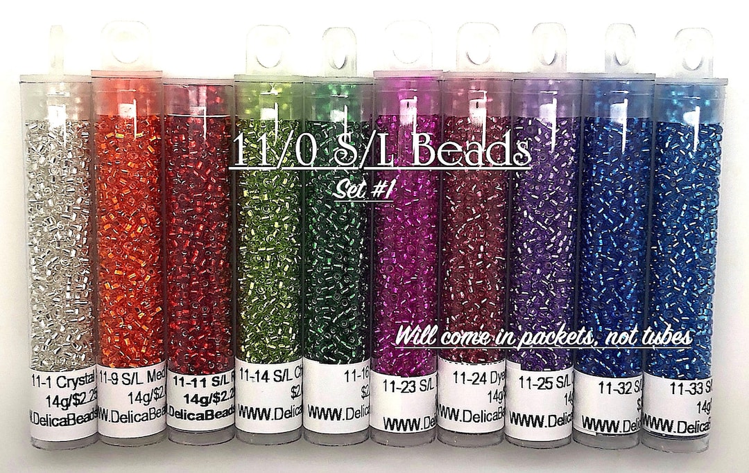 11/0 Silver Lined Round Seed Beads Set #1 or #2 - Etsy