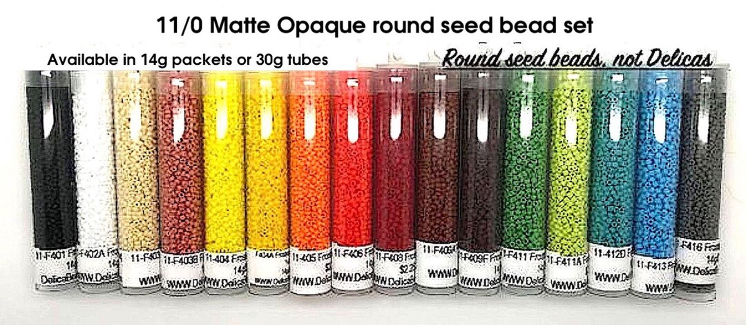 11/0 Matte Opaque Round Reed Bead Set - Etsy