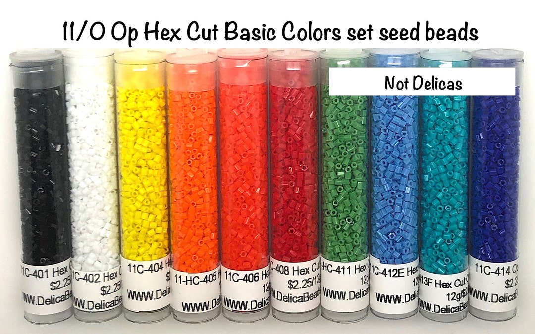 11/0 Hex Cut Opaque Basic Colors Set - Etsy