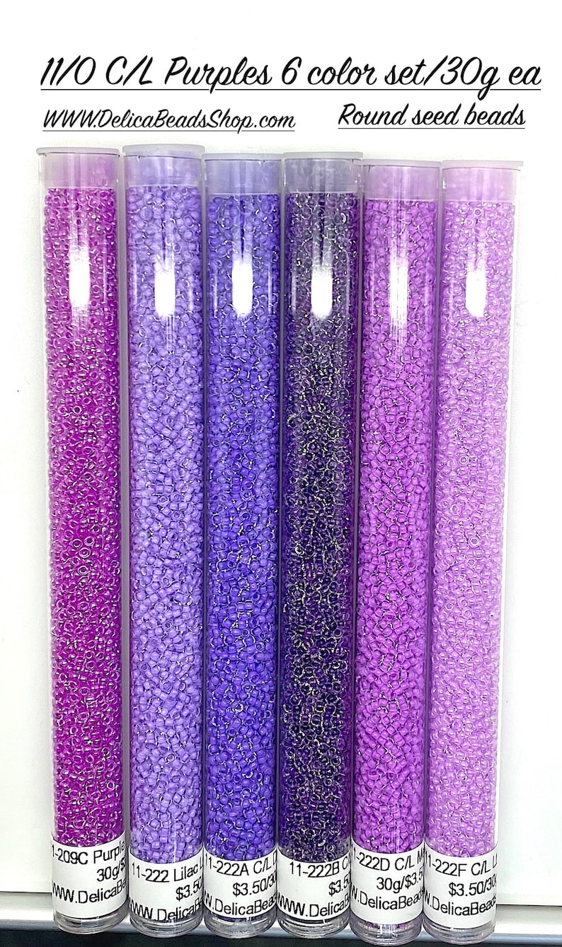 11/0 C/L 6 Color Round Seed Bead Set (please Choose Color) - Etsy