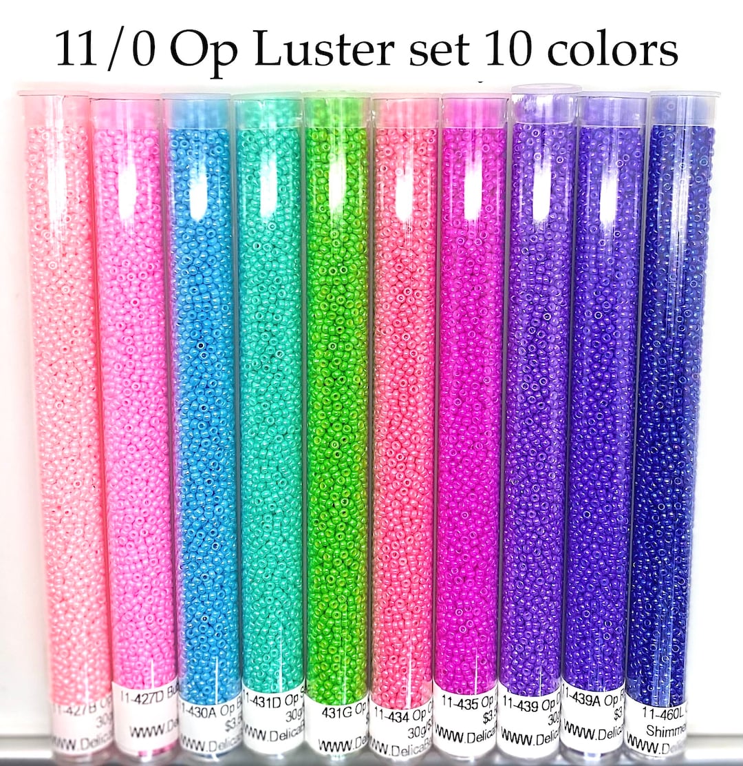 11/0 Opaque Luster Round Seed Bead Set/30g Ea Color - Etsy