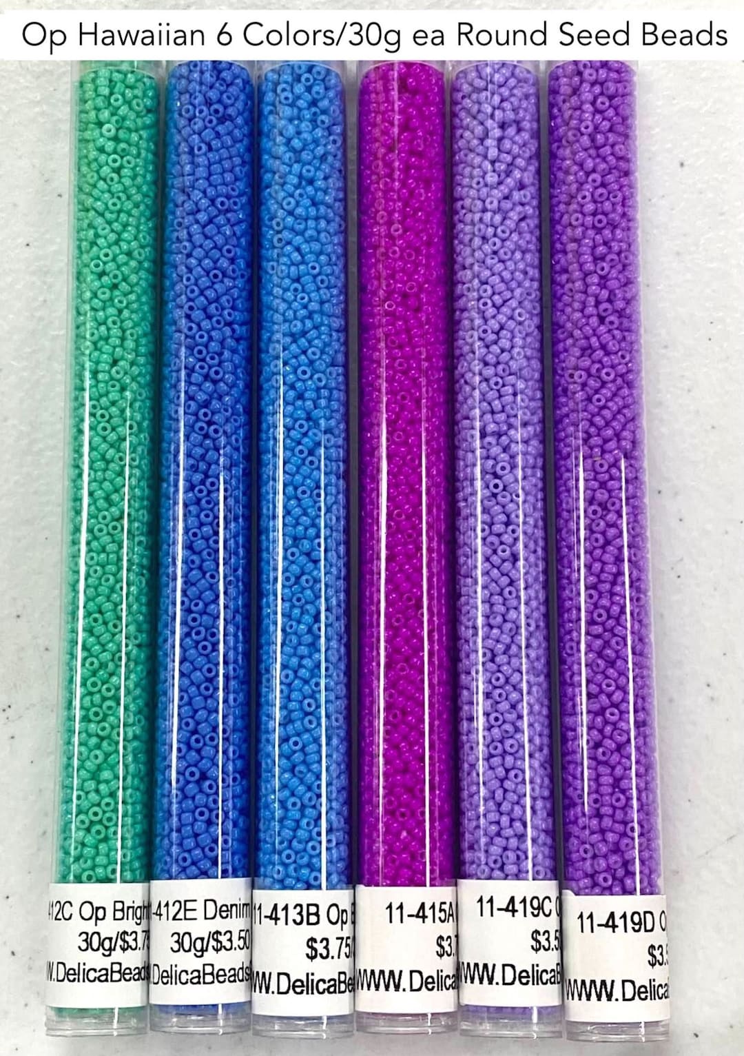 11/0 Op Hawaiian Round Seed Bead Set/30g Ea - Etsy